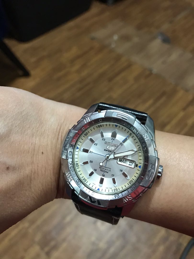 Authentic Seiko 5 Sports Automatic Kinetic Mens Watch, Men's Fashion ...