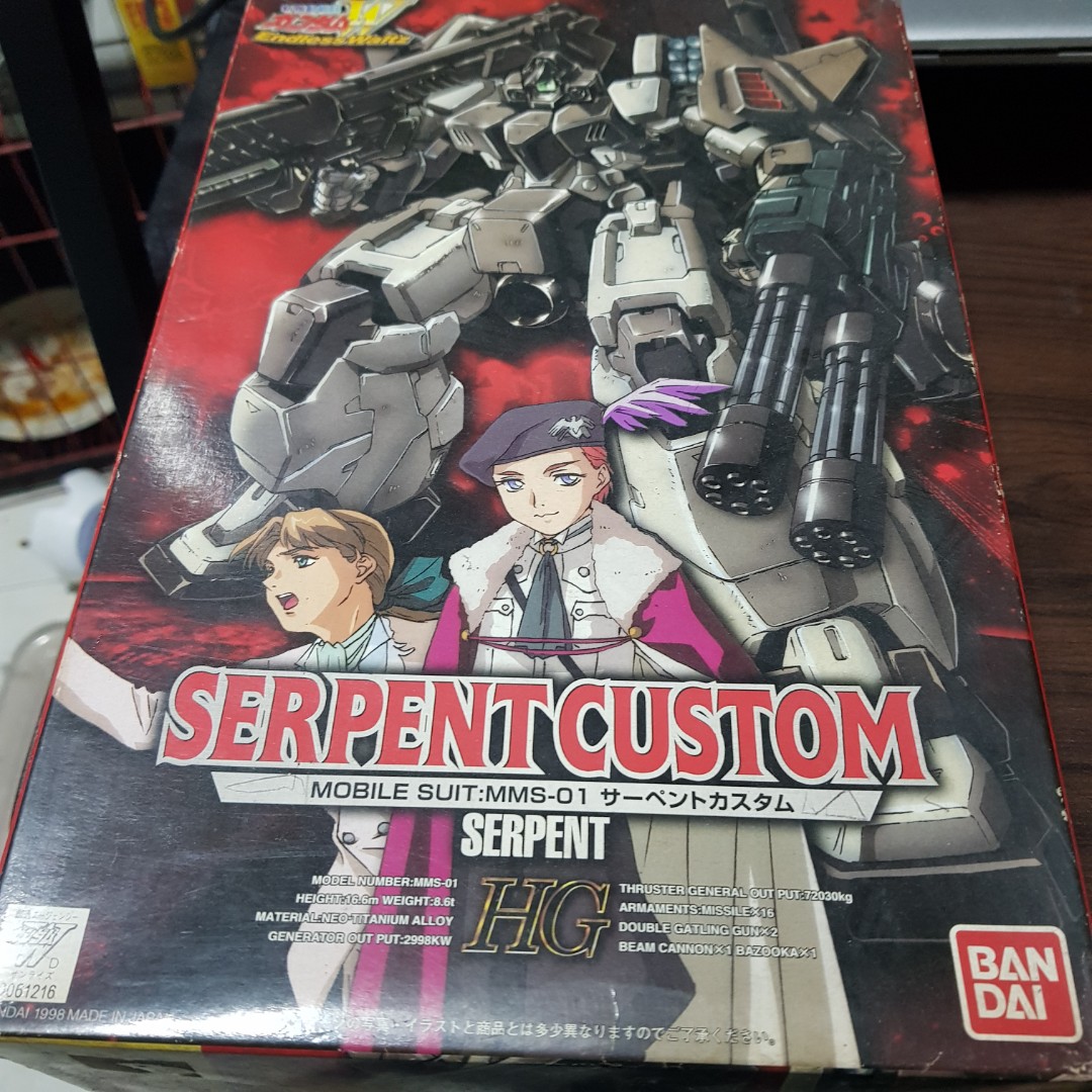 Bandai HG 1/100 Serpent Custom Gundam Wing Endless Waltz, Hobbies ...