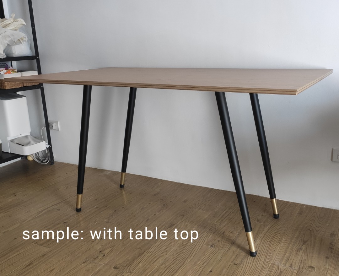 Black and gold metal table legs, Furniture & Home Living, Furniture ...