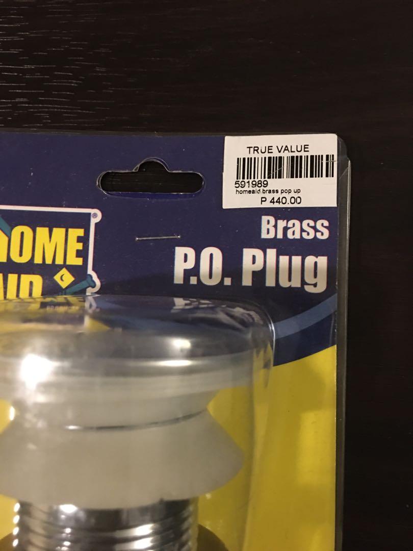 Brass P.O Plug for Bathroom Sink, Furniture & Home Living, Bathroom ...