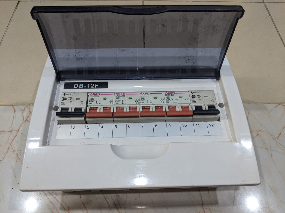 Breaker Box with MCB Set, Home Services, Electrical, Lighting & Wiring ...