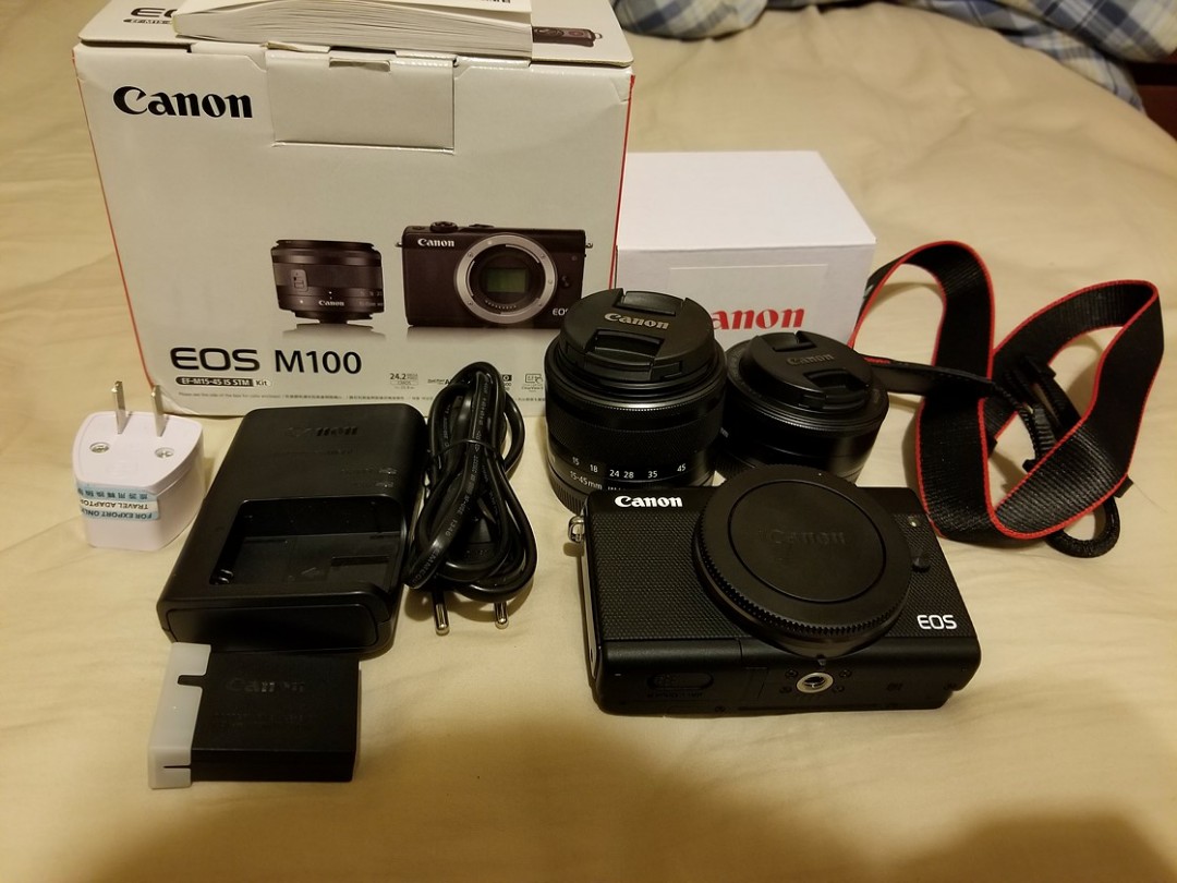 Canon EOS mirrorless Camera M100 with kit lens, Photography, Cameras on ...