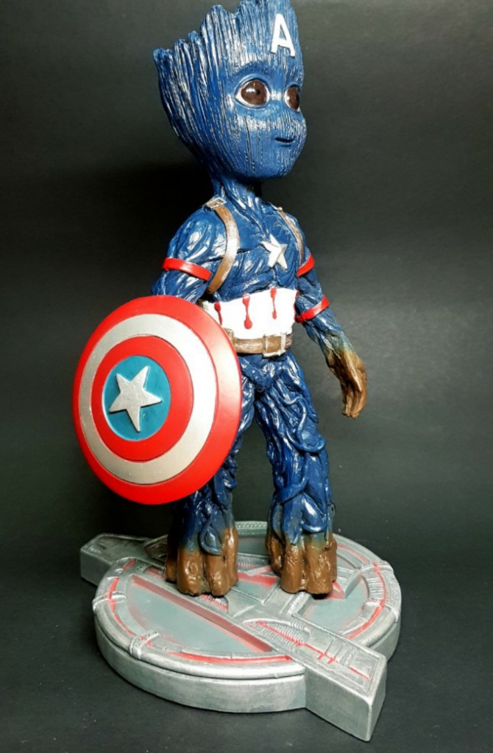 Captain America Groot Statue 23cm non hot toys, Hobbies & Toys, Toys ...