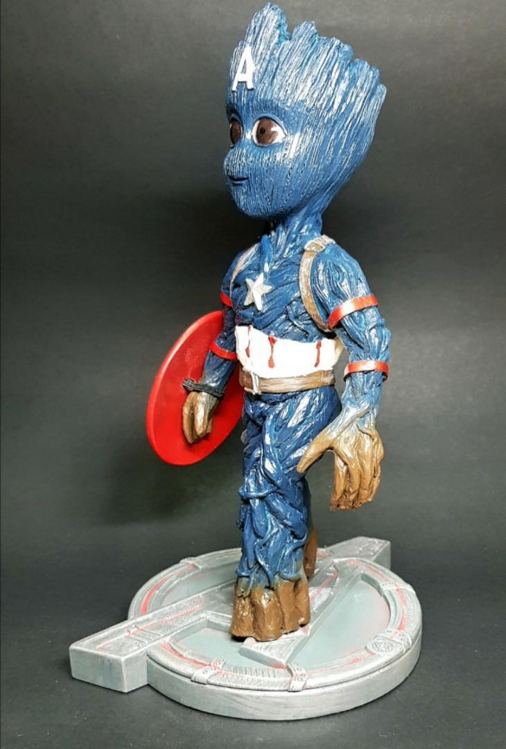 Captain America Groot Statue 23cm non hot toys, Hobbies & Toys, Toys ...