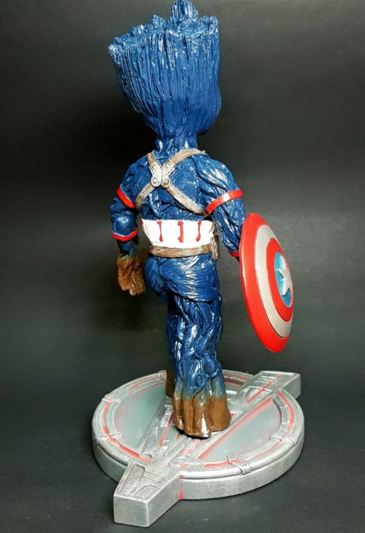 Captain America Groot Statue 23cm non hot toys, Hobbies & Toys, Toys ...