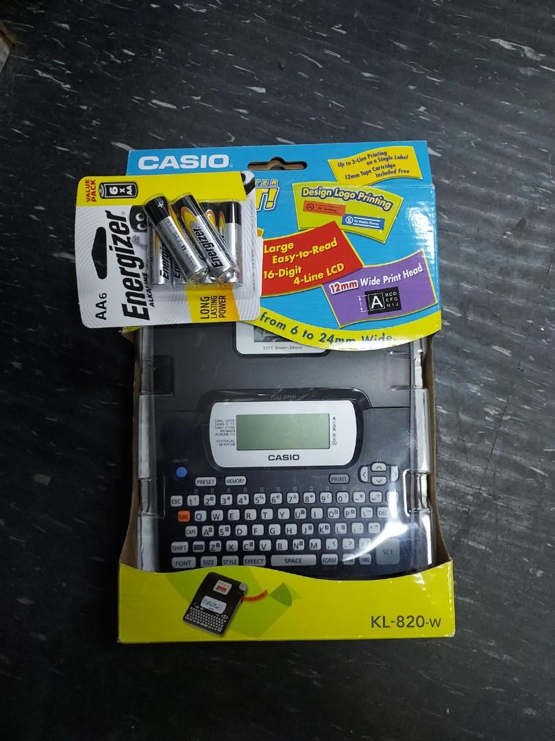 Casio Labeller KL-820-W, Everything Else on Carousell