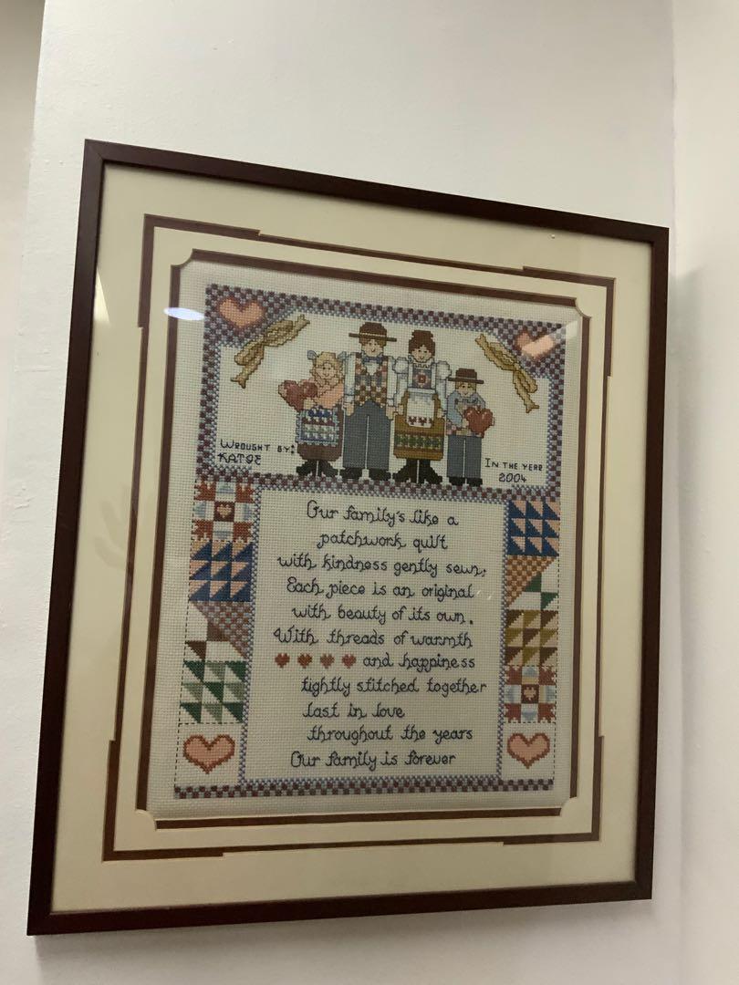 Country style Cross stitchFramed, Furniture & Home Living, Home Decor ...