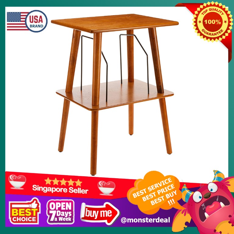 Crosley Manchester Turntable Stand with Wire Record Storage, Acorn ...