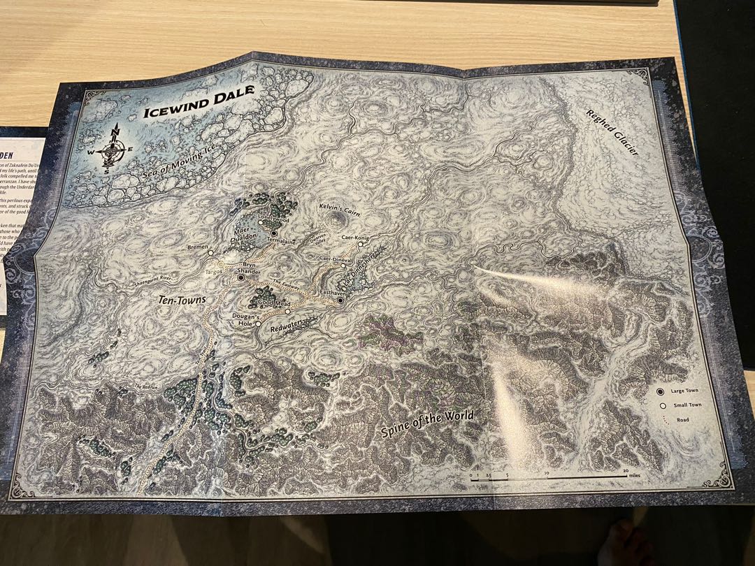 D&D Rime of the Frostmaiden map and cards, Hobbies & Toys, Toys & Games ...