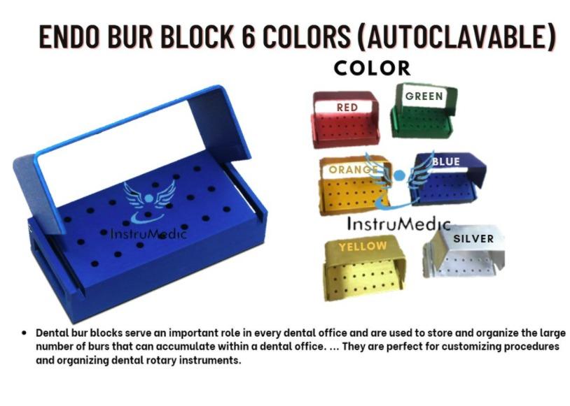 Endo bur block 6 colors (autoclavable) / Endodontic, Health & Nutrition ...