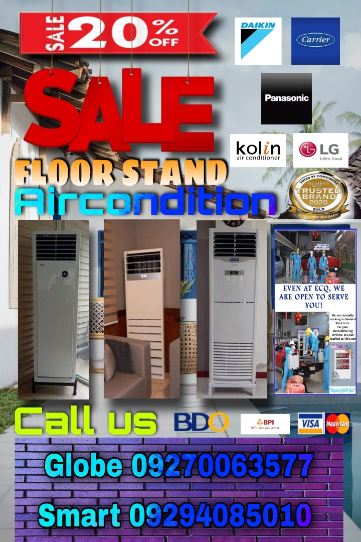 FLOOR MOUNTED TYPE AIRCON FOR SALE FREE FIRST 10 FT INSTALLATION, TV ...