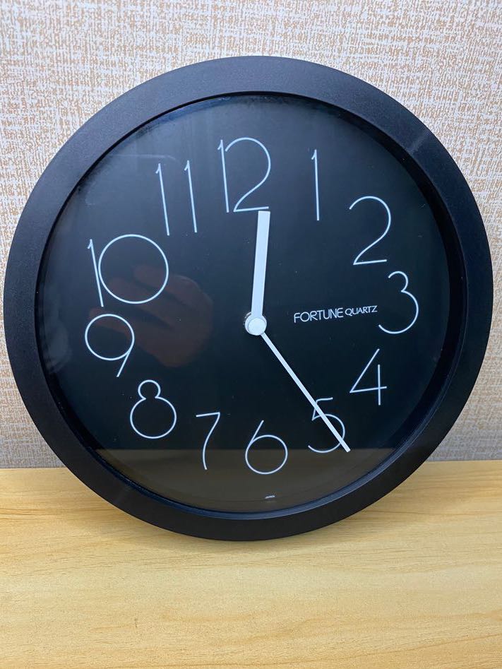 Fortune Japan Black Wall Clock H059, Furniture & Home Living, Home ...