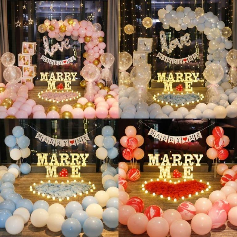 [free Delivery] Proposal Balloon Proposal Decoration Marry Me Marriage