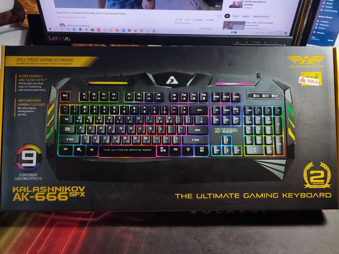 Gaming Keyboard (membrane) Armageddon AK-666 SFX #mustGo, Computers ...