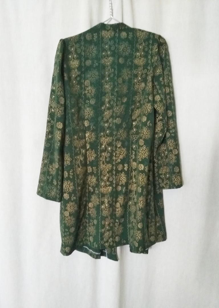 Dark Green Kebaya Kurung / Kebarong, Women's Fashion, Dresses & Sets ...