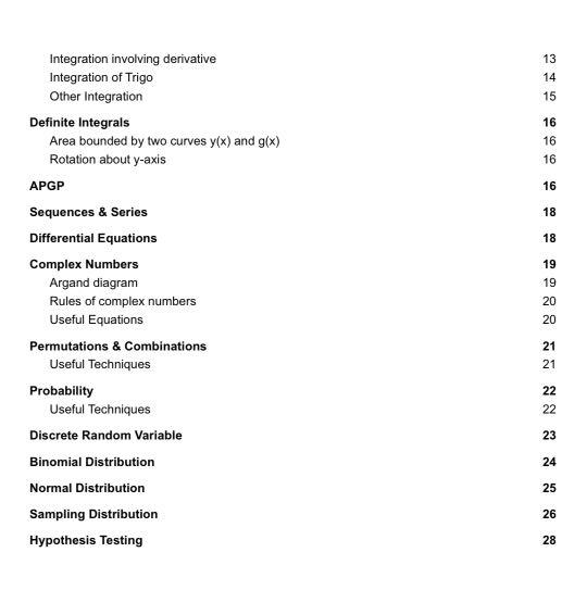 H2 Math Formulas and Stats Definitions, Hobbies & Toys, Books ...