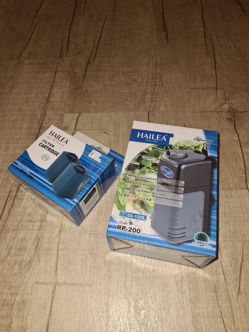 HAILEA INTERNAL FILTER RP-200 C/W 2 SPARE FILTER CARTRIDGE BNIB, Pet ...