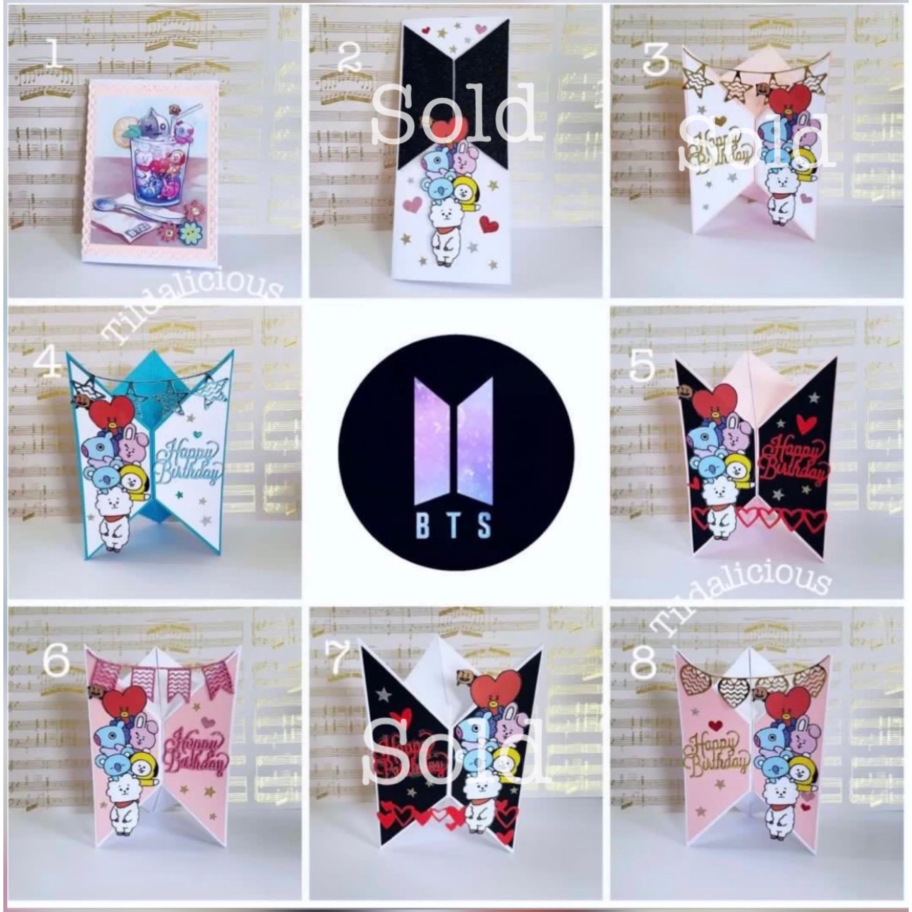 Handmade BT21 Happy Birthday Cards, Hobbies & Toys, Stationery & Craft ...