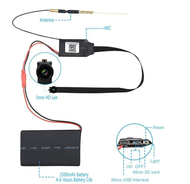 HD 1080P WIFI Hidden DIY Spy Camera Module IP Cam Nanny Security ...