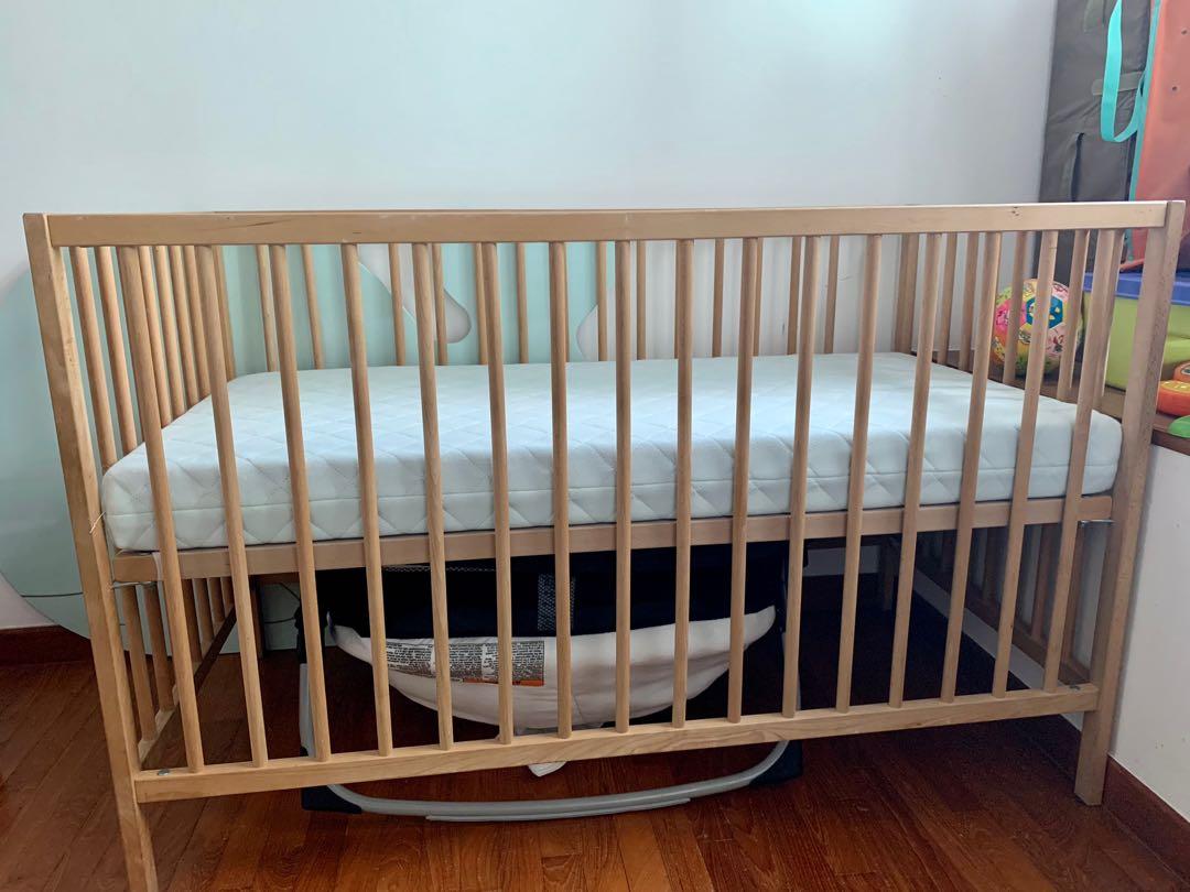 Ikea Baby Bed Sniglar with Mattress, Babies & Kids, Baby Nursery & Kids ...