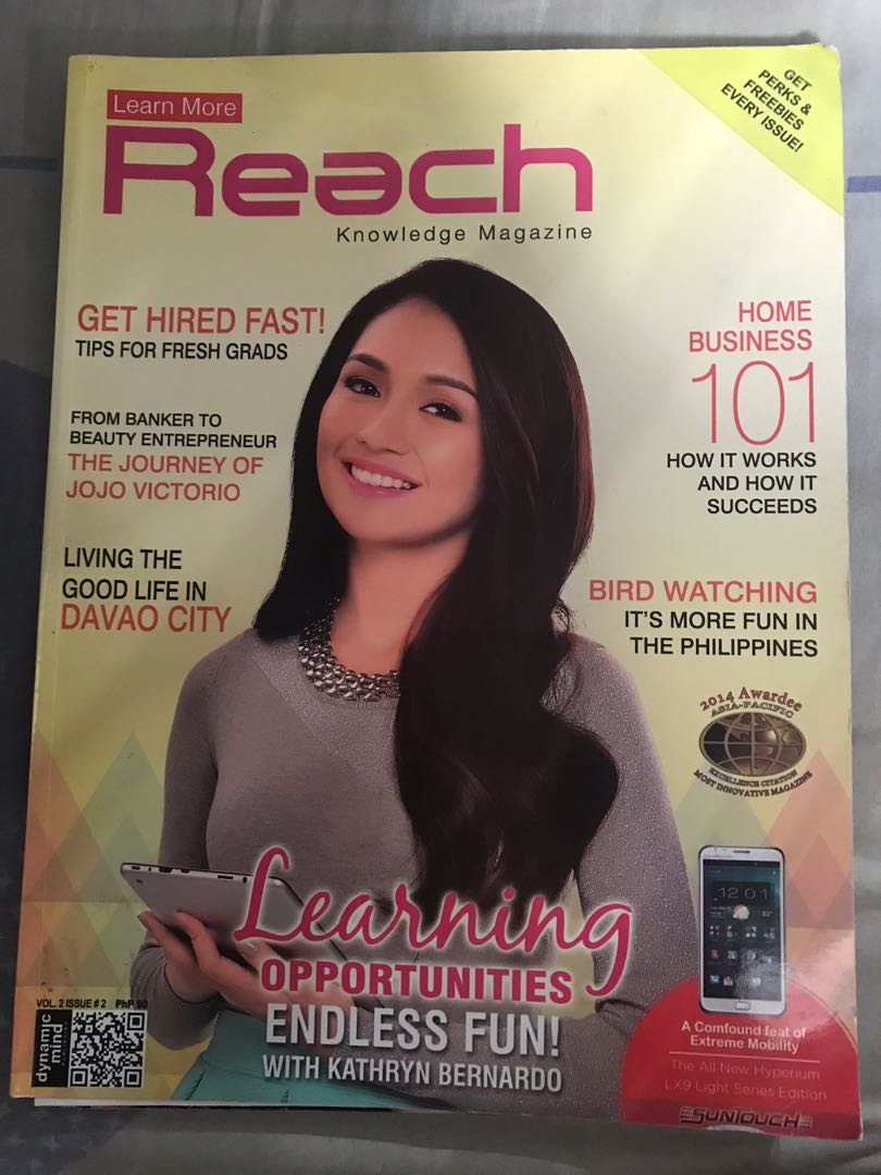 Kathryn Bernardo REACH Magazine, Hobbies & Toys, Books & Magazines ...