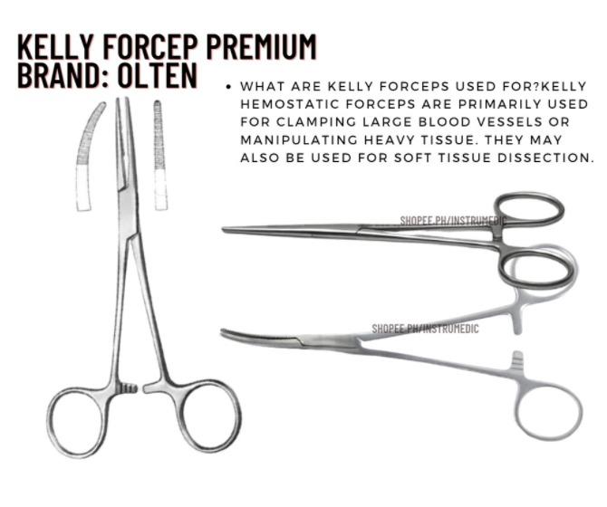 Kelly Forcep PREMIUM Straight/Curved (Brand: Olten), Health & Nutrition ...