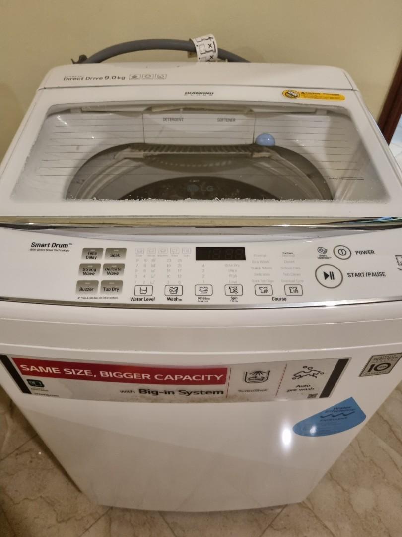 LG Inverter Direct-drive washing machine 9kg, TV & Home Appliances ...