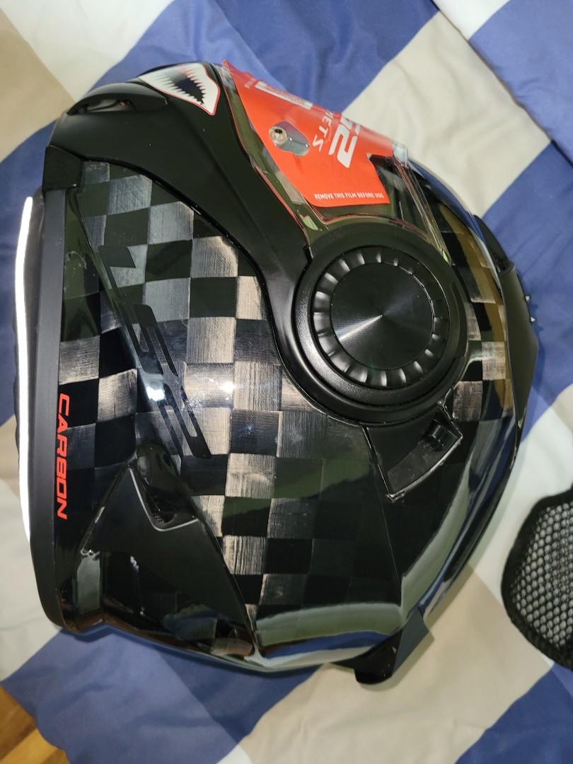 LS2 Vortex Carbon Modular Helmet, Motorcycles, Motorcycle Apparel on ...