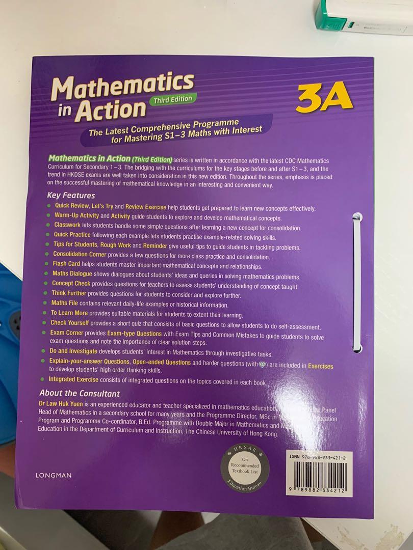 Mathematics In Action 3A, 興趣及遊戲, 書本 & 文具, 教科書 - Carousell