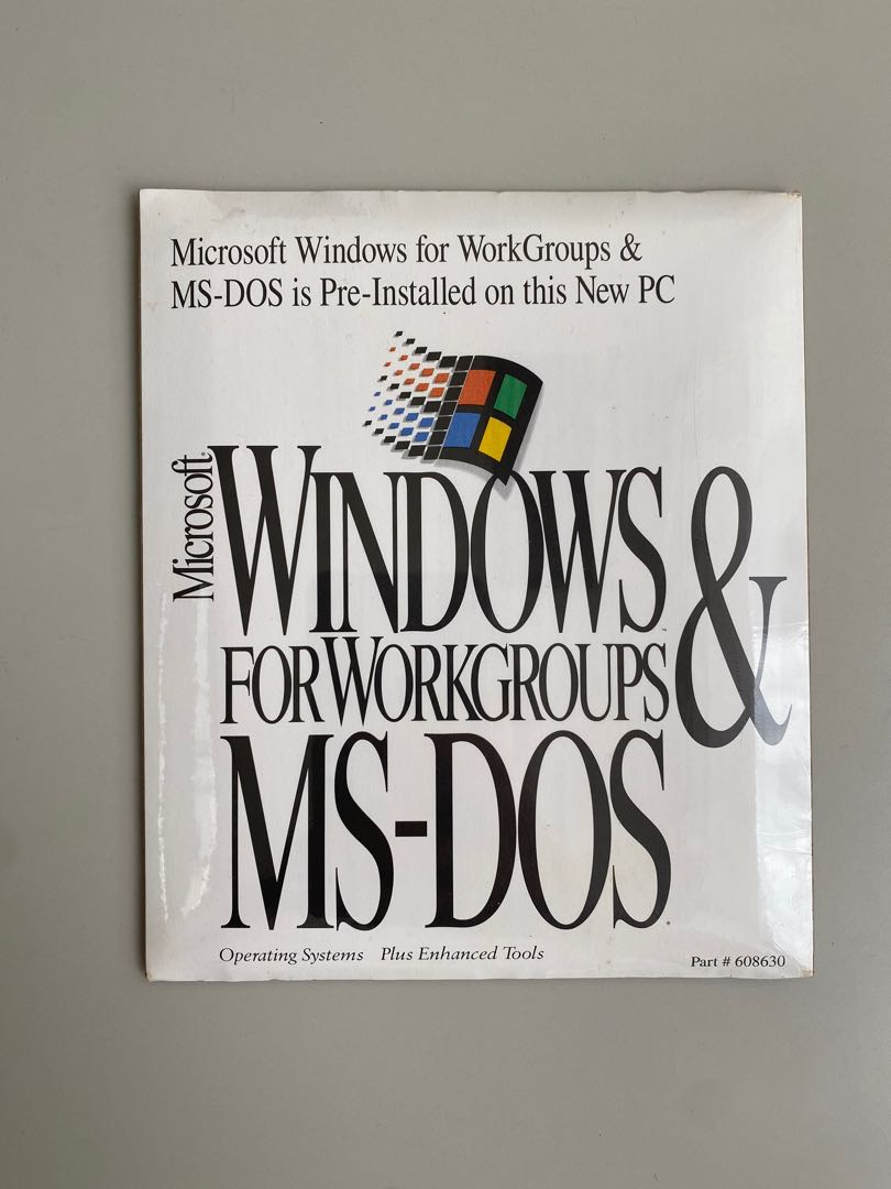 Microsoft Windows for WorkGroups & MS-DOS is Pre-Installed on this New ...