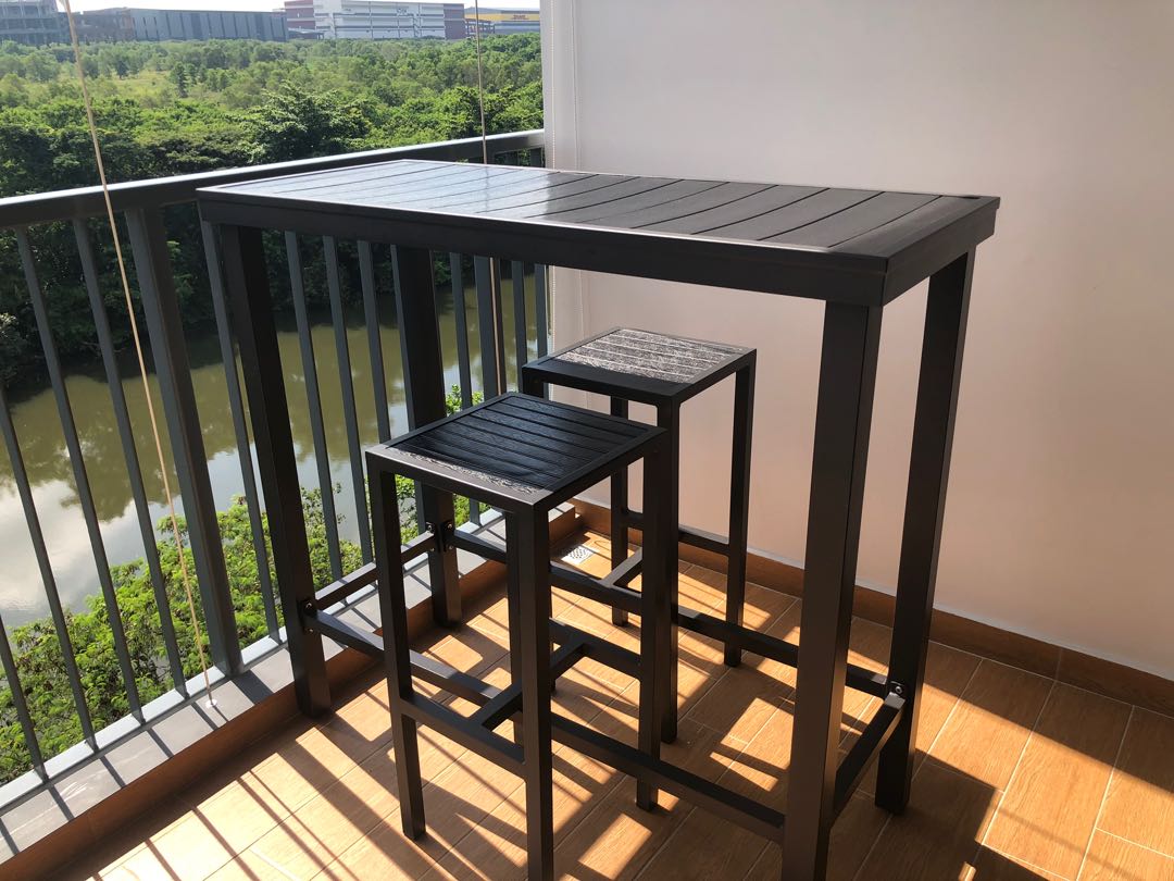 Midas Bar Table and Stool Set, Furniture & Home Living, Furniture ...