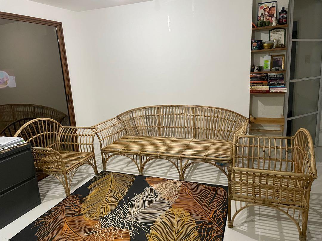 Native rattan sofa, Furniture & Home Living, Furniture, Sofas on Carousell