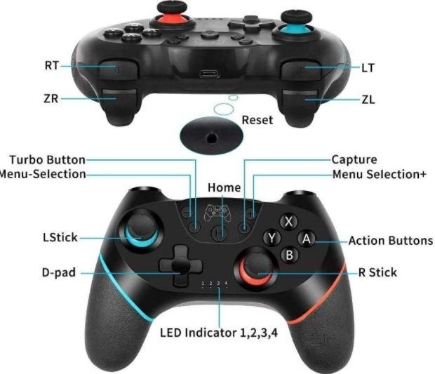 (NEW) Gamory 8383 Wireless Switch Controller for Nintendo Switch ...