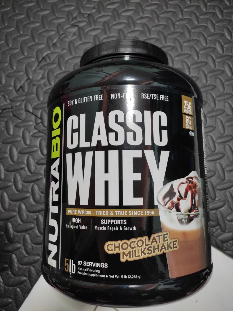 Nutrabio Whey Protein Powder, Health & Nutrition, Health Supplements ...