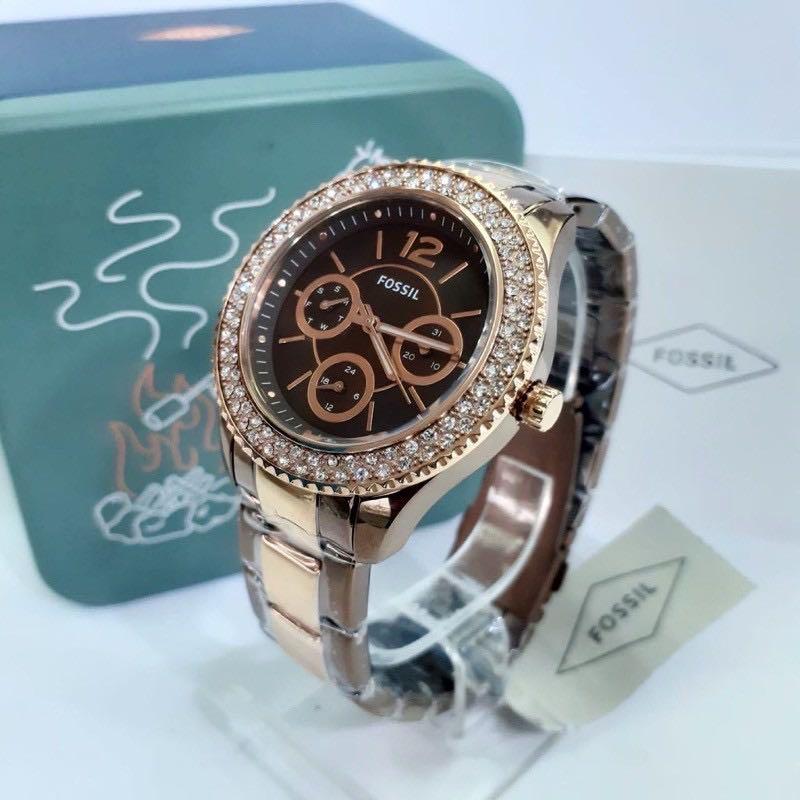 Original 100% Fossil Watch Women Es4079, Fesyen Wanita, Jam Tangan di ...