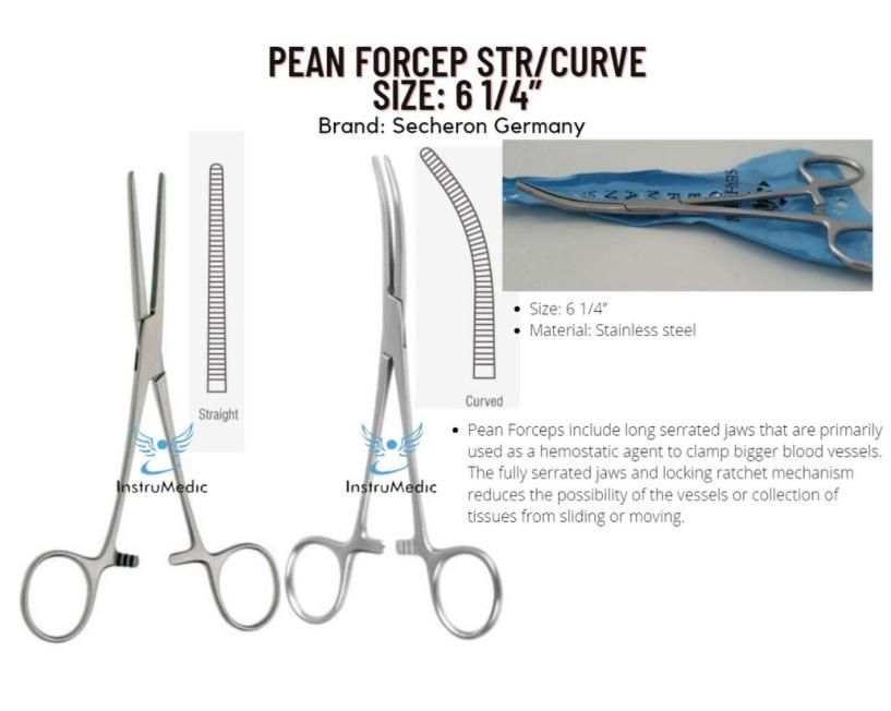 Pean Forcep Str/Curve, Health & Nutrition, Medical Supplies & Tools on ...