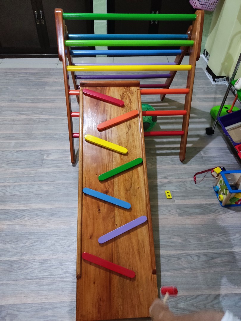 Pikler Triangle with Ramp from Kinomocha, Babies & Kids, Infant ...