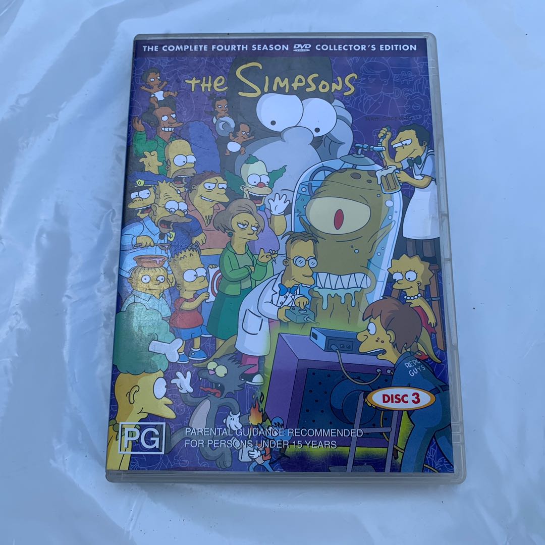 PO VINTAGE TV SERIES MOVIE 1993 THE SIMPSONS THE COMPLETE FOURTH SEASON ...