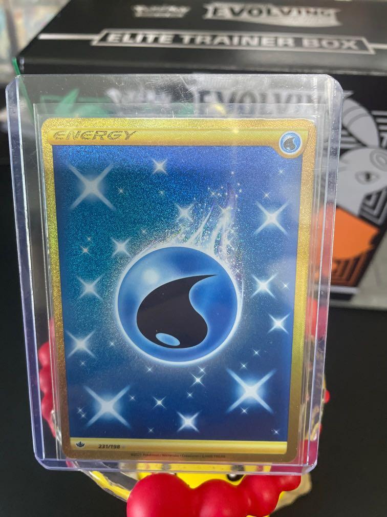 Pokemon tcg water gold energy chilling reign, Hobbies & Toys ...