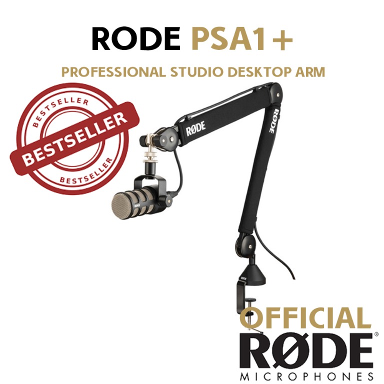 Rode PSA1+ Premium Professional Studio Boom Arm with Table Clamp ...