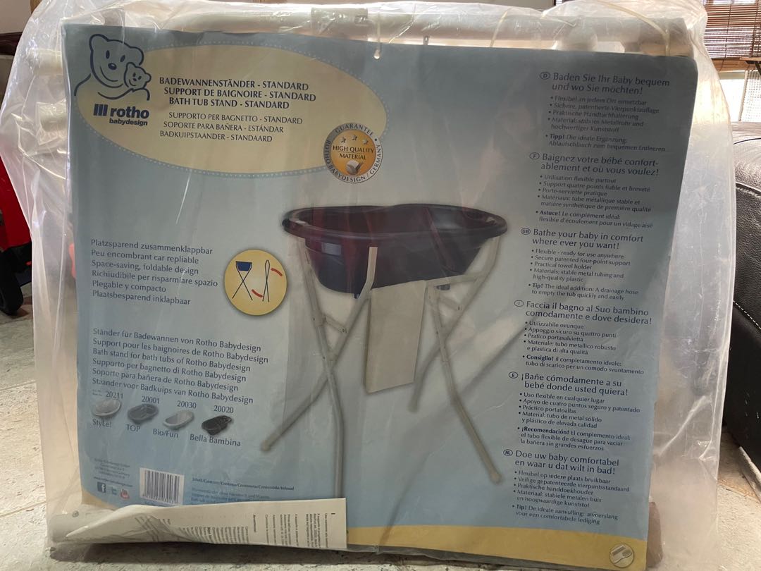 Rotho baby bathtub stand and seat (no bath tub), Babies & Kids, Bathing ...