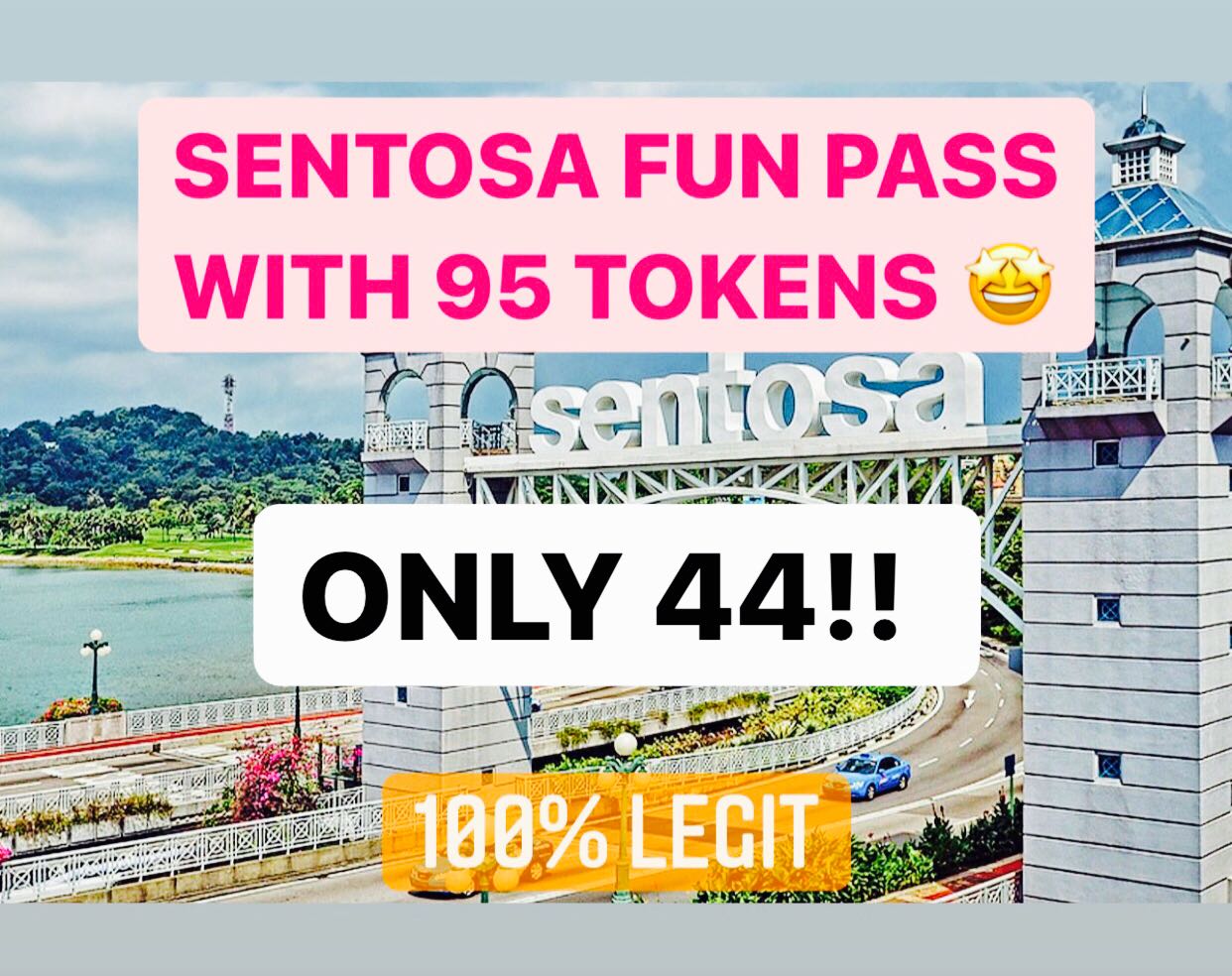 Sentosa FUN PASS with 95 Tokens !!( equivalent to 95$), Tickets ...