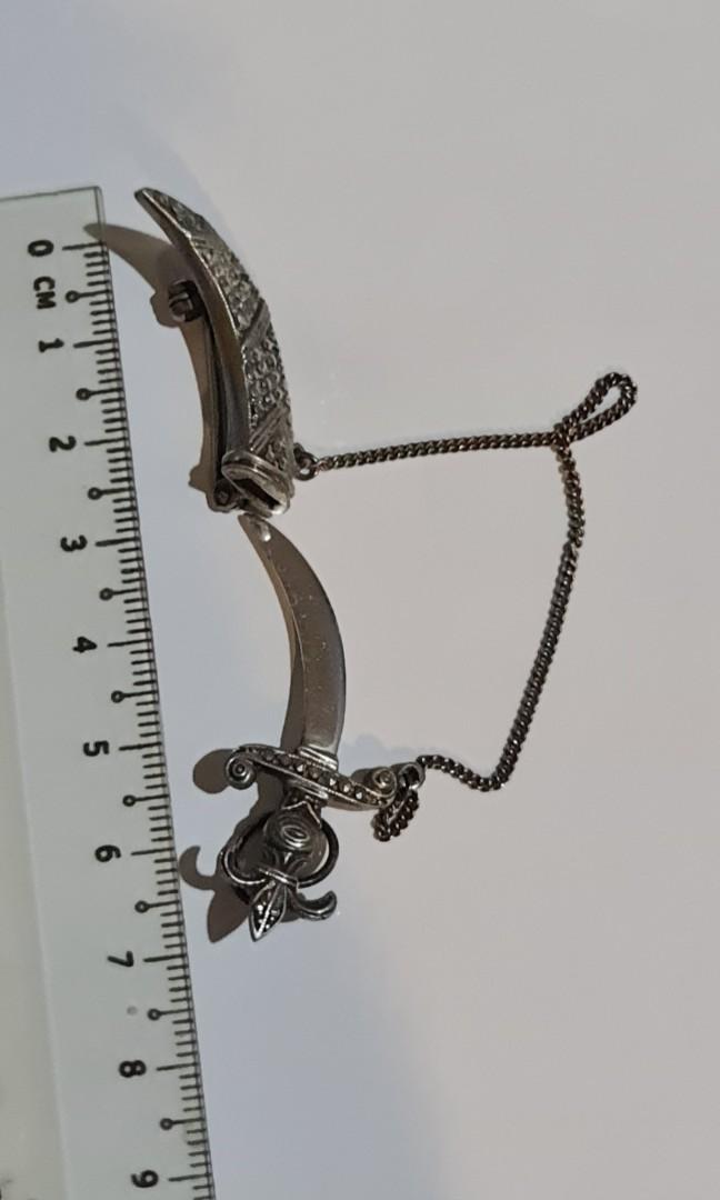 Silver chest pin, Women's Fashion, Jewellery on Carousell