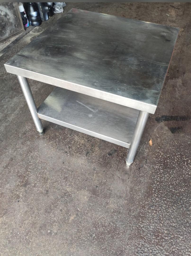 Stainless Steel 2 tier table, Furniture & Home Living, Kitchenware ...