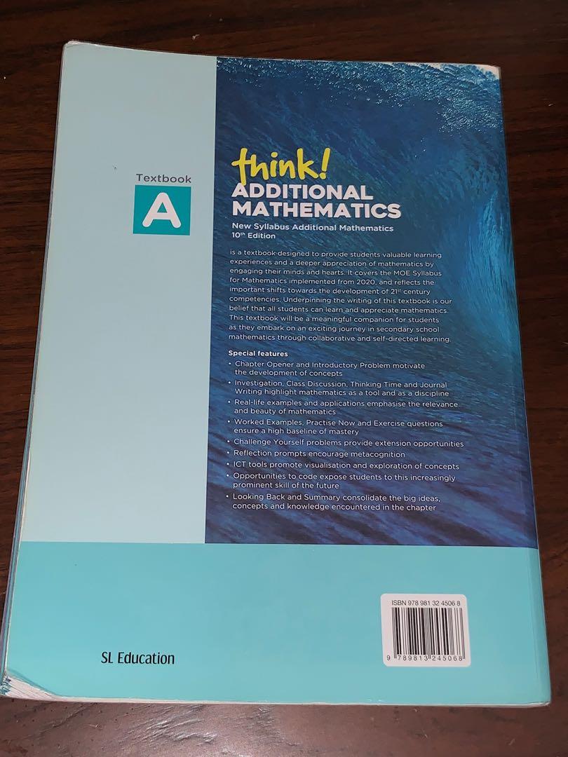 Think! Additional Mathematics Textbook A and B, Hobbies & Toys, Books ...