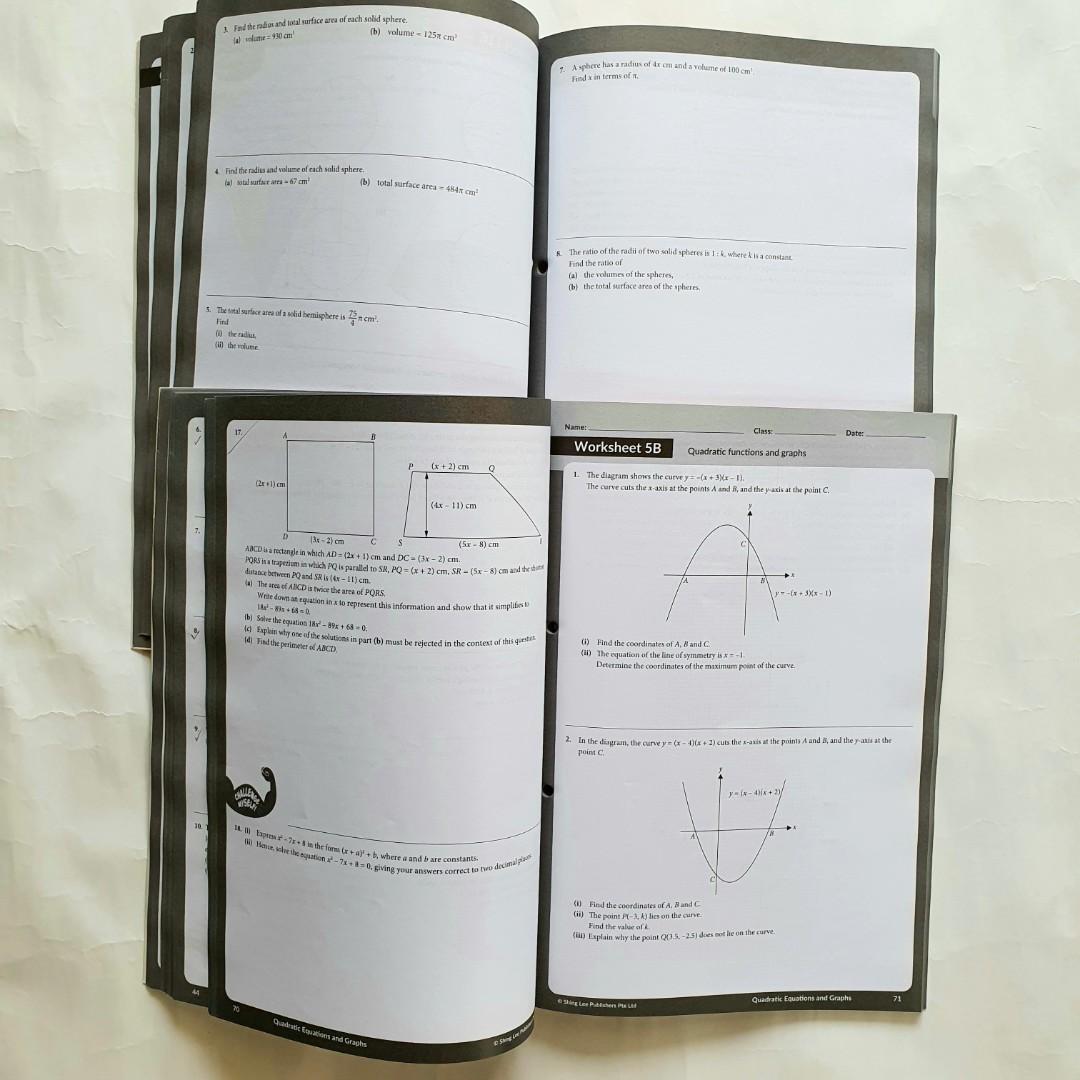Think Mathematics Secondary 2 Workbook, Hobbies & Toys, Books ...