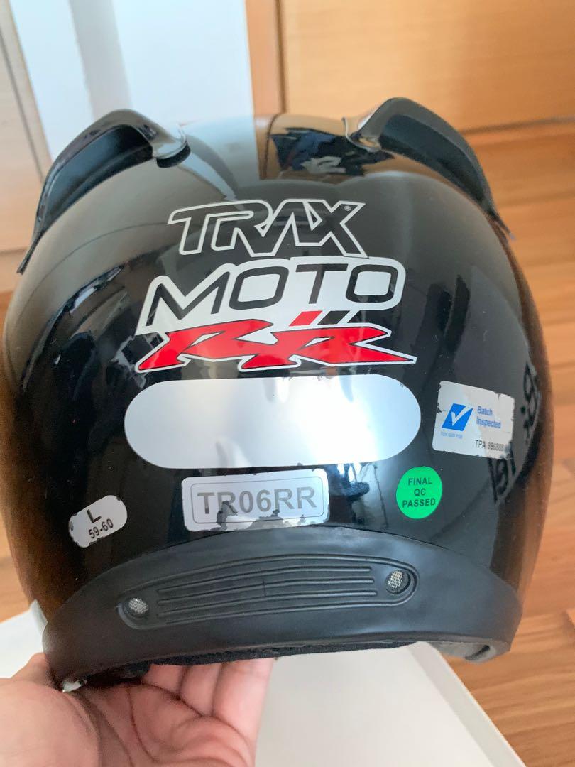 Trax TR 06RR (Black) Motorcycle Helmet, Motorcycles, Motorcycle ...