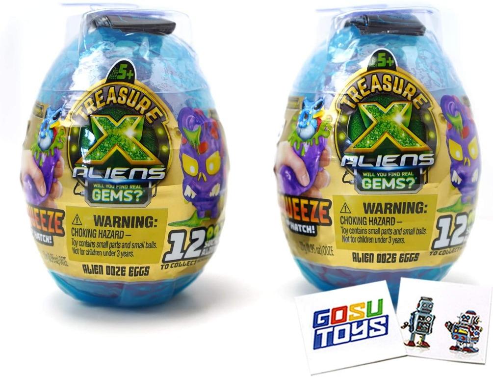 Treasure X Alien Hunters Alien Ooze Eggs Series 2 Squeeze to Hatch (2 ...