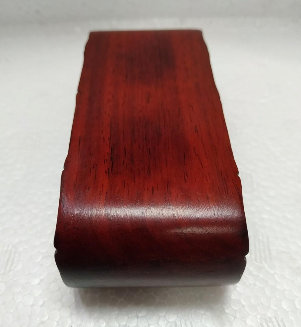 Vtg Chinese Asian Display Base Rectangle Scroll Rosewood Riser Stand ...