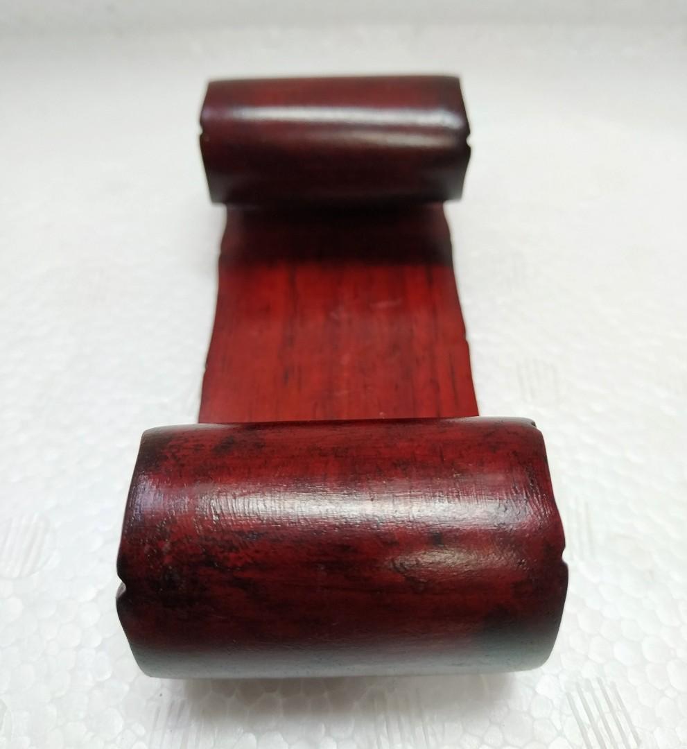 Vtg Chinese Asian Display Base Rectangle Scroll Rosewood Riser Stand ...